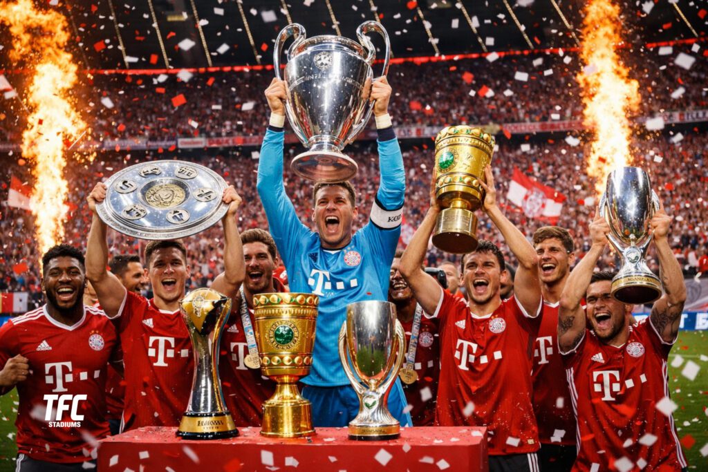 Bayern Munich Trophies at Allianz Arena