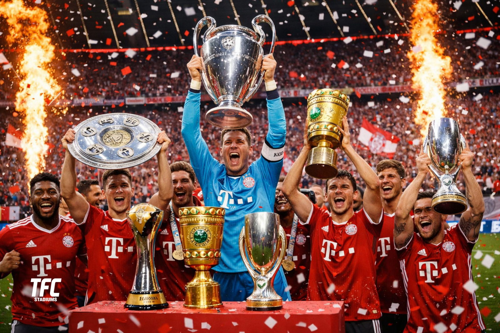 Bayern Munich Trophies at Allianz Arena